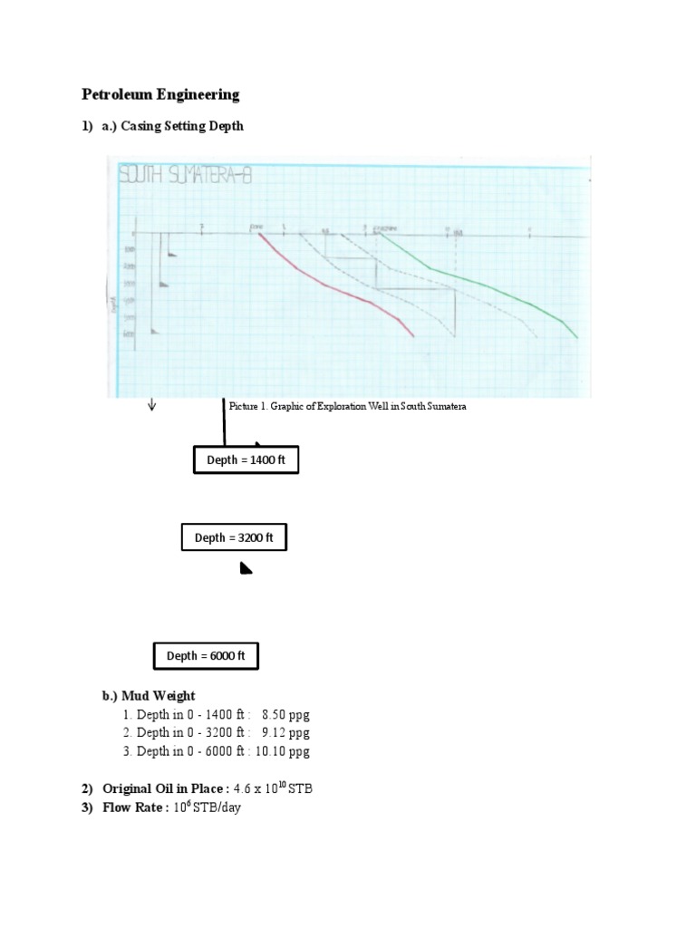 Petroleum Engineering: 1) A.) Casing Setting Depth | PDF | Petroleum Reservoir | Permeability ...
