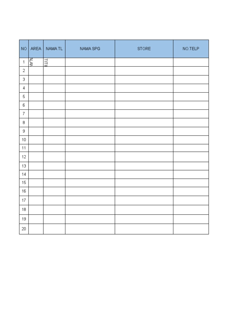 Contoh Format Schedule SPG | PDF