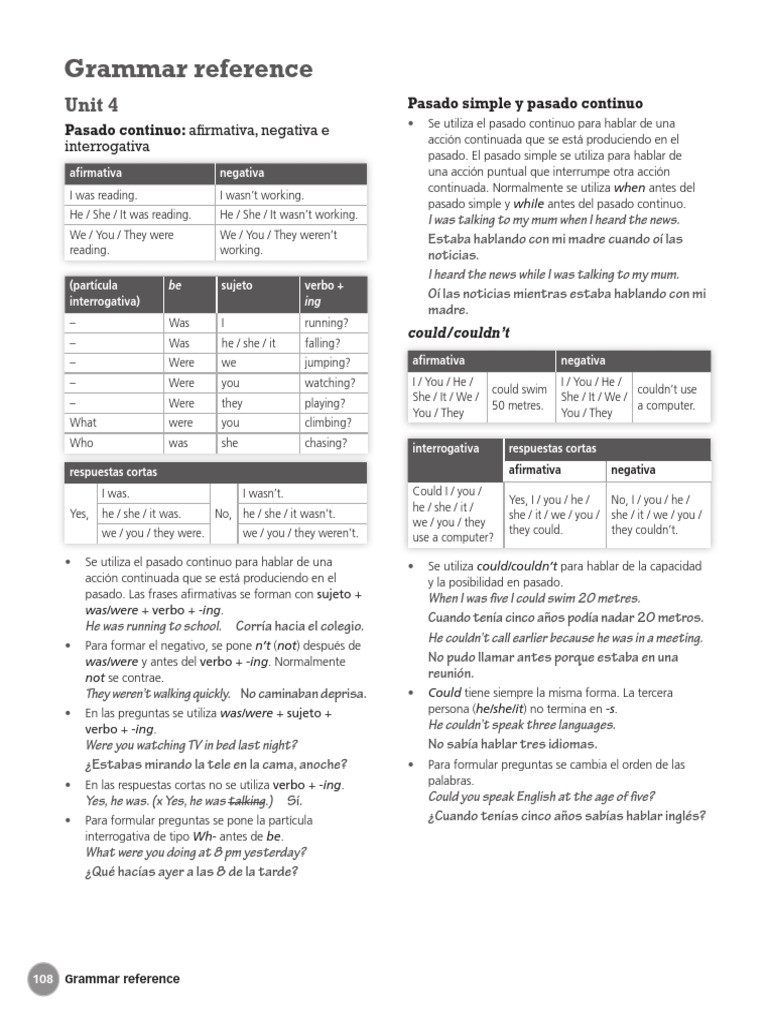 Grammar Reference: Unit 4 | PDF | Linguistic Morphology | Syntactic ...