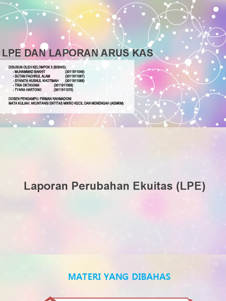 Lpe Dan Laporan Arus Kas | PDF