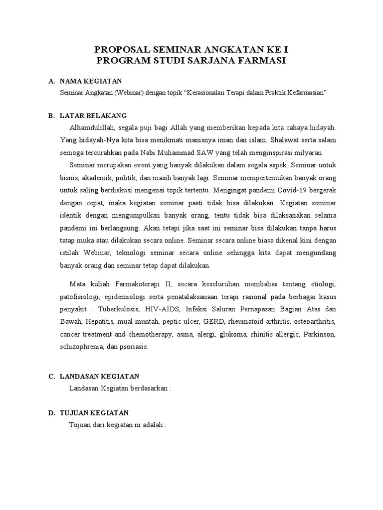 Proposal Seminar Angkatan-1 | PDF