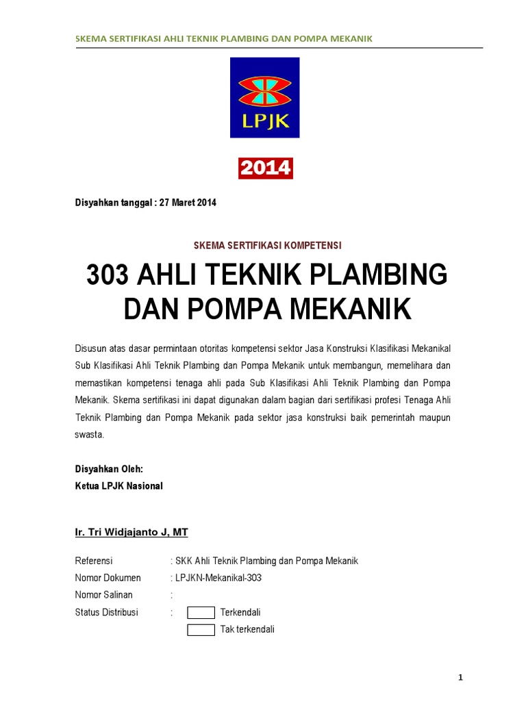 303 Ahli Teknik Plambing Dan Pompa Mekanik | PDF