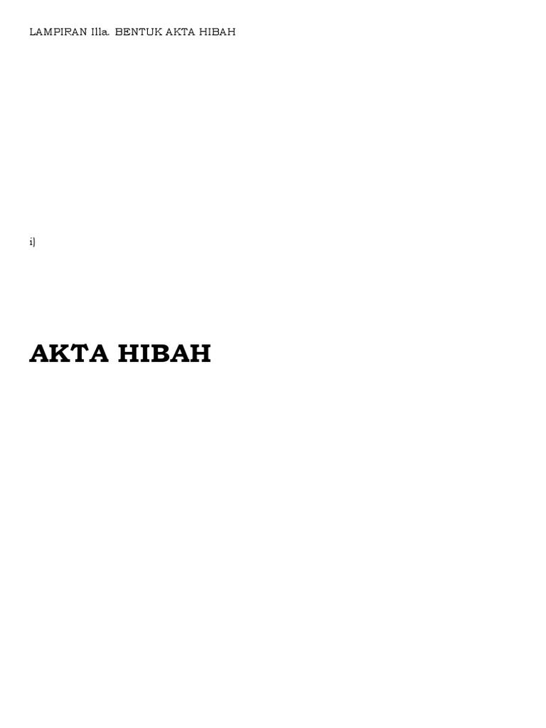 Akta Hibah | PDF