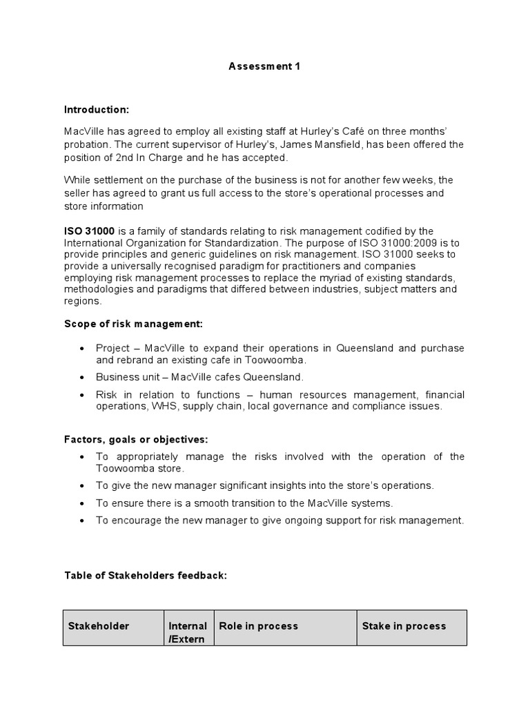 Risk Management for MacVille Expansion | PDF | Swot Analysis | Economies