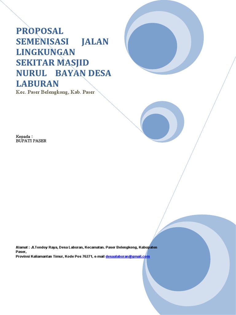Proposal - Semenisasi - Sekitaran Masjid Nurul Bayan 1 | PDF