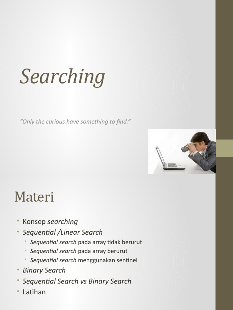 Algoritma Dan Pemrograman - Searching (Pencarian) | PDF
