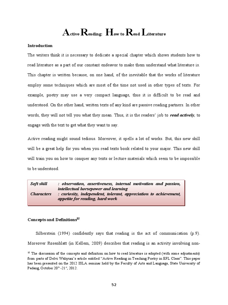 How To Read Literature | PDF | Poetry | Critical Thinking