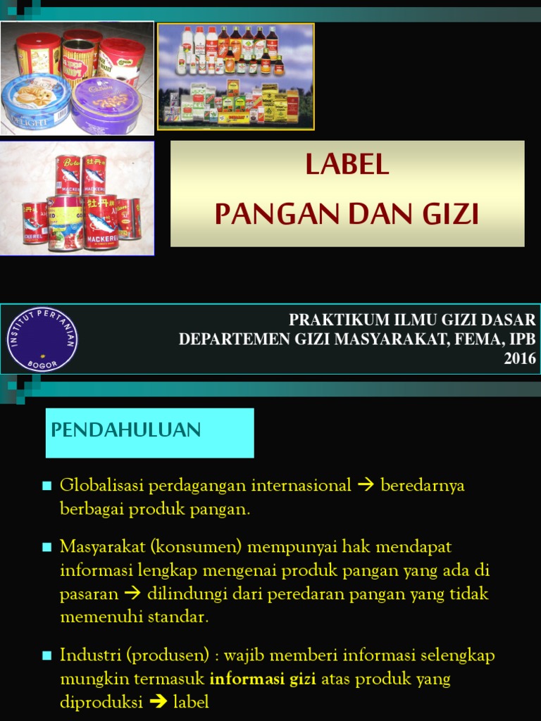 Label Pangan | PDF