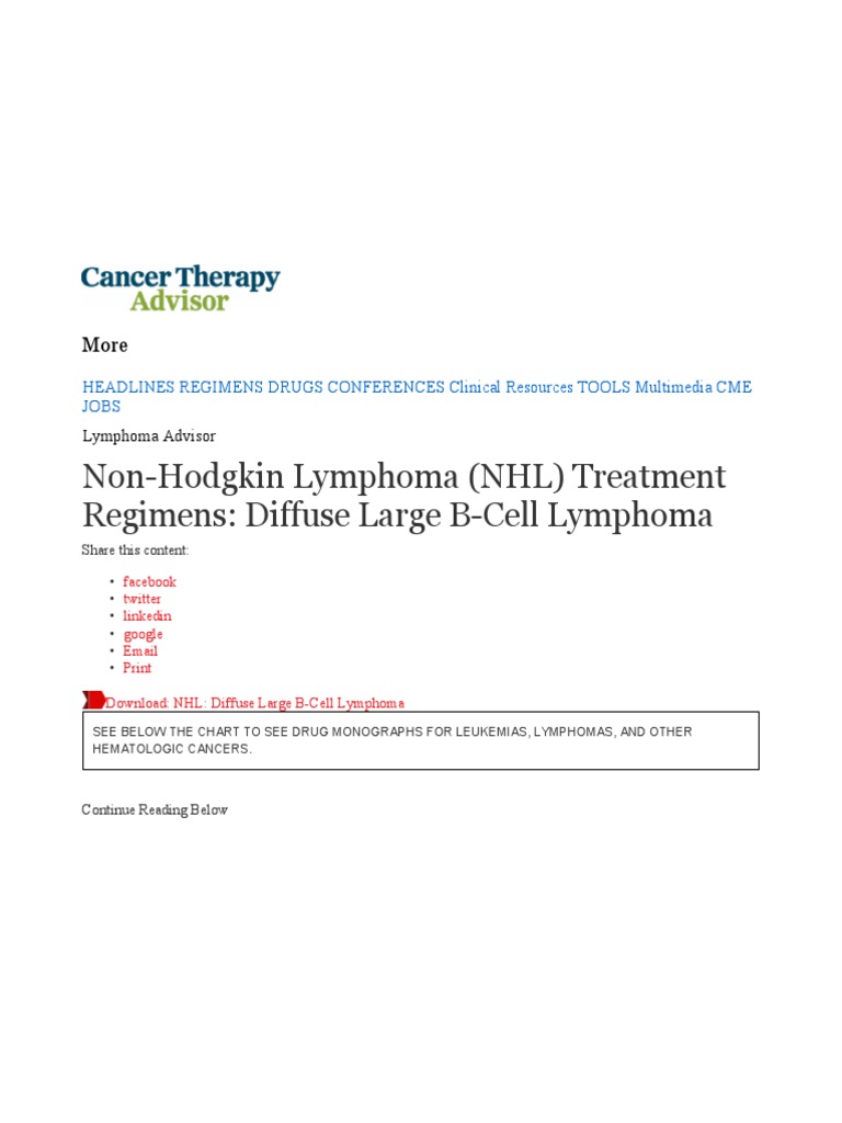 Non-Hodgkin Lymphoma (NHL) | PDF | Lymphoma | Therapy