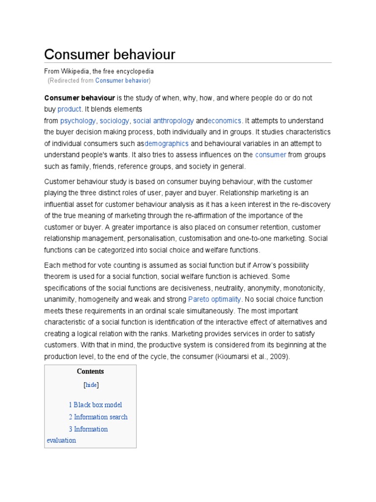 Consumer Behaviour | PDF | Consumer Behaviour | Behavior