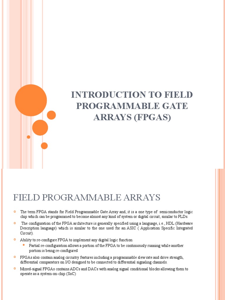Introduction To Field Programmable Gate Arrays (Fpgas) | PDF | Field ...