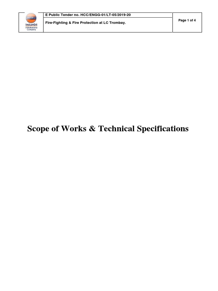 Scope Technical Specifications | PDF | Valve | Fire Sprinkler System