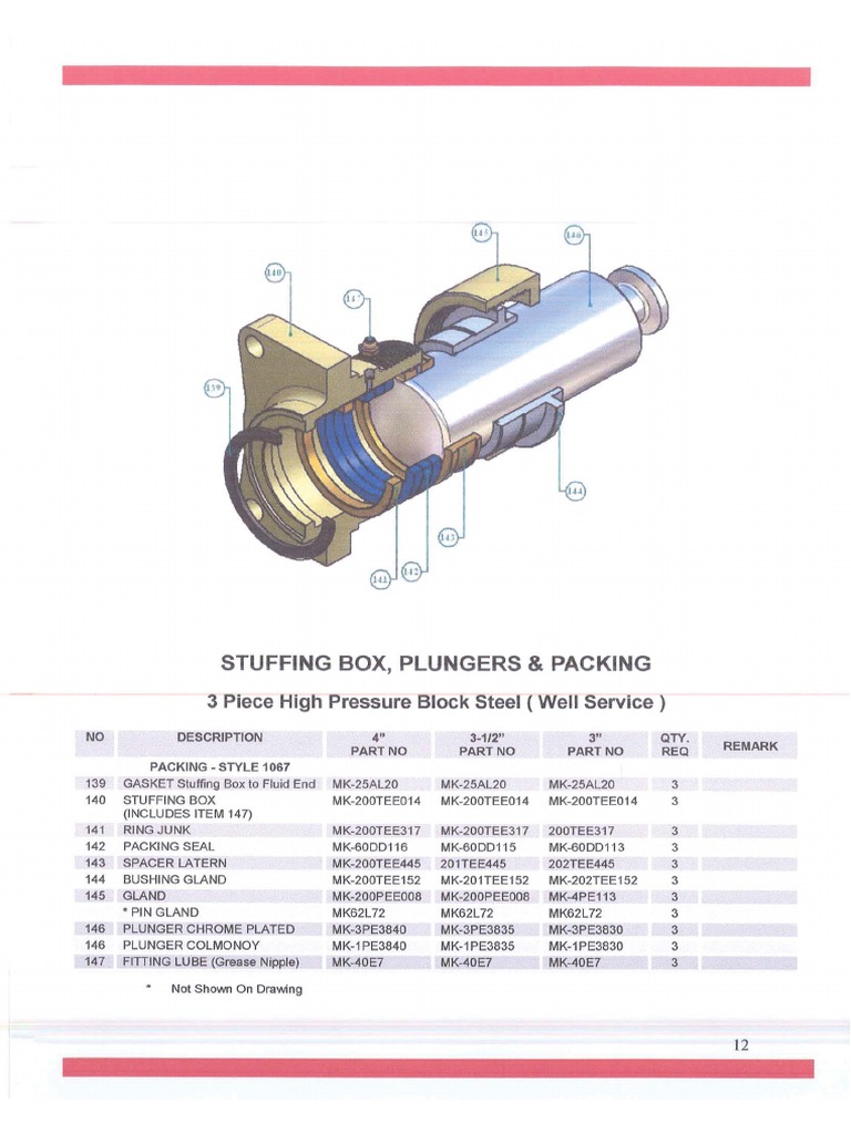 Stuffing Box, Plunger & Packing | PDF