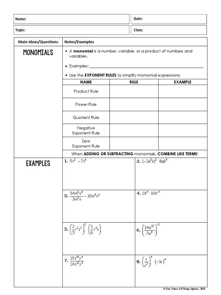 Unit 5 Polynomial Functions Notes Only Pdf