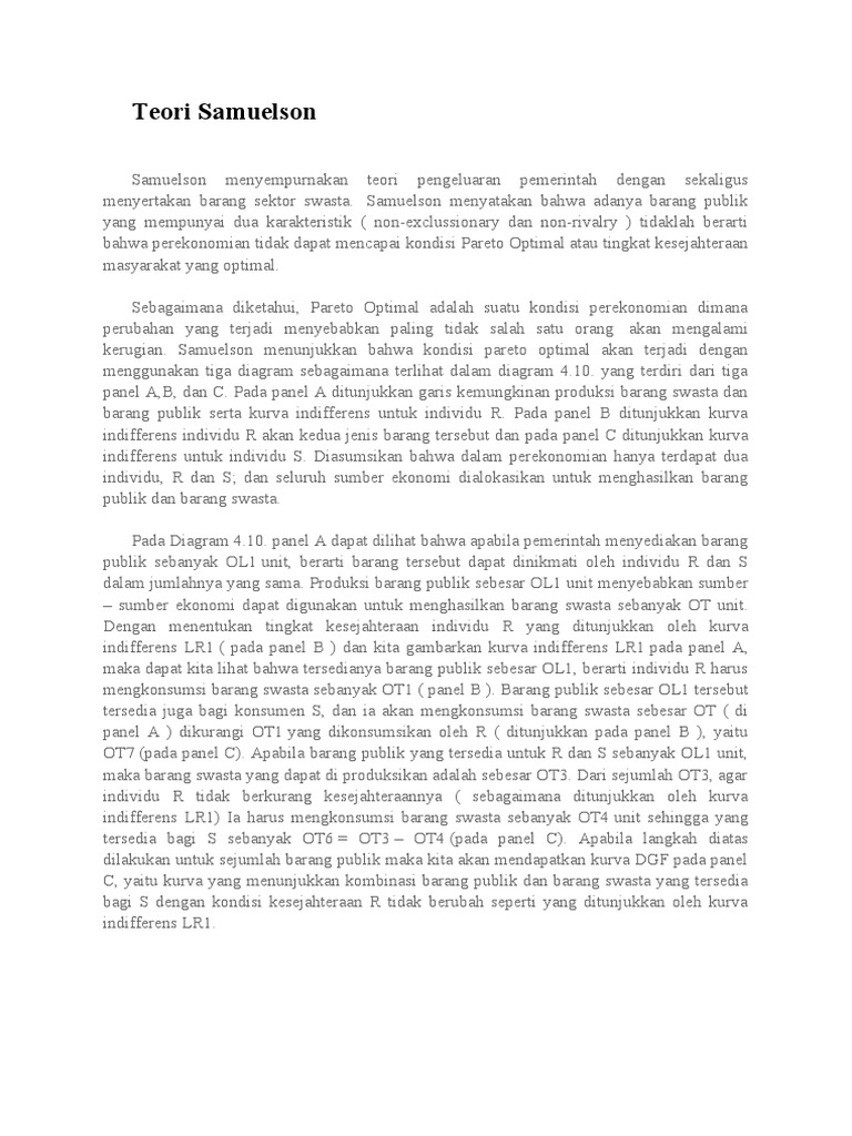 Teori Samuelson | PDF