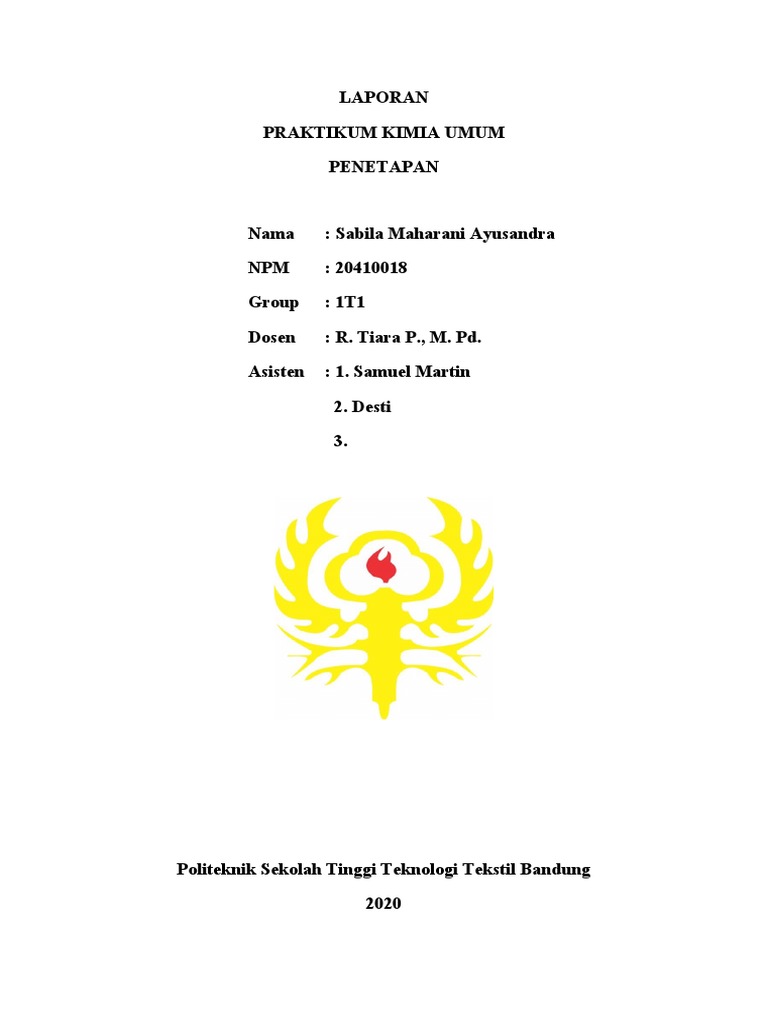 LAPORAN Prak Kim | PDF