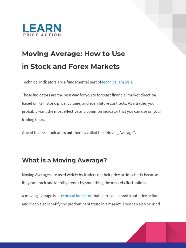 How To Use Moving Average PDF Guide | PDF | Moving Average | Financial ...