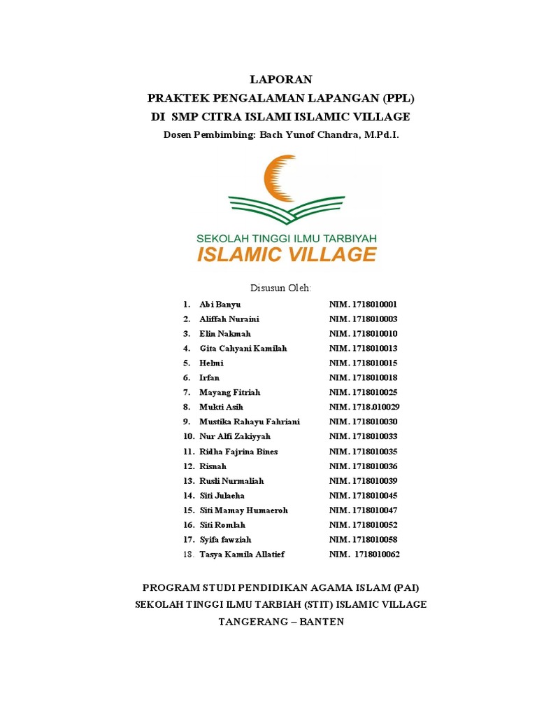 Cover Laporan PPL | PDF