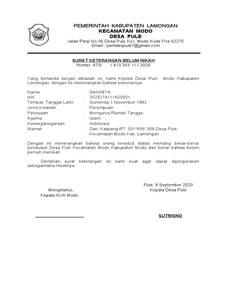 Suket BLM Nikah | PDF