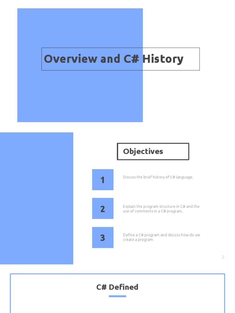 C# Programming Overview and History | PDF | C Sharp (Programming ...