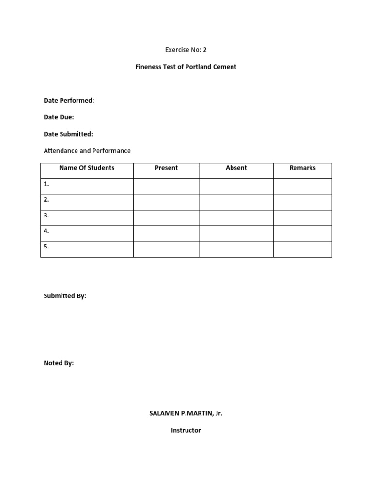 Fineness Testing of Portland Cement: A Procedure for Determining ...