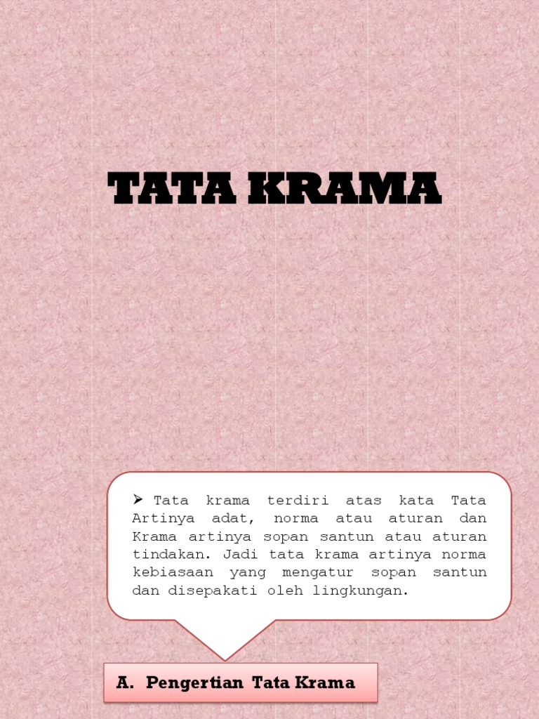 Tata Krama | PDF