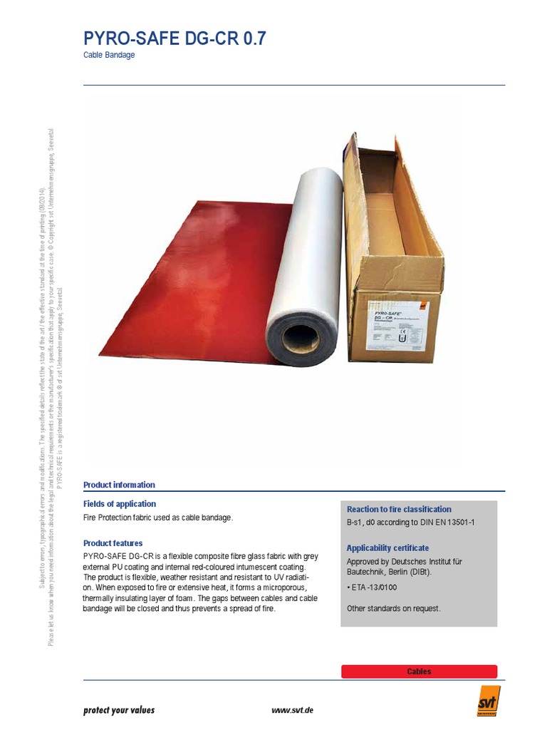 Pyro-Safe DG-CR 0.7: Cable Bandage | PDF | Building Materials ...