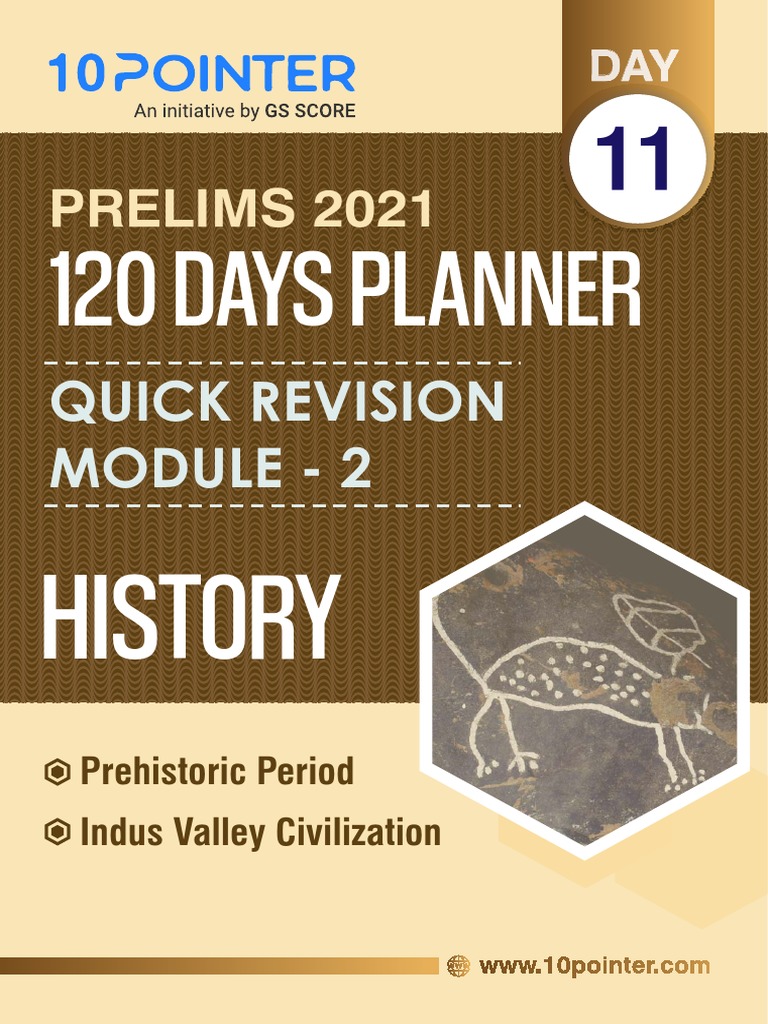 120 Days Planner For Prelims 2021 DAY 11 Prehistoric Period | PDF ...