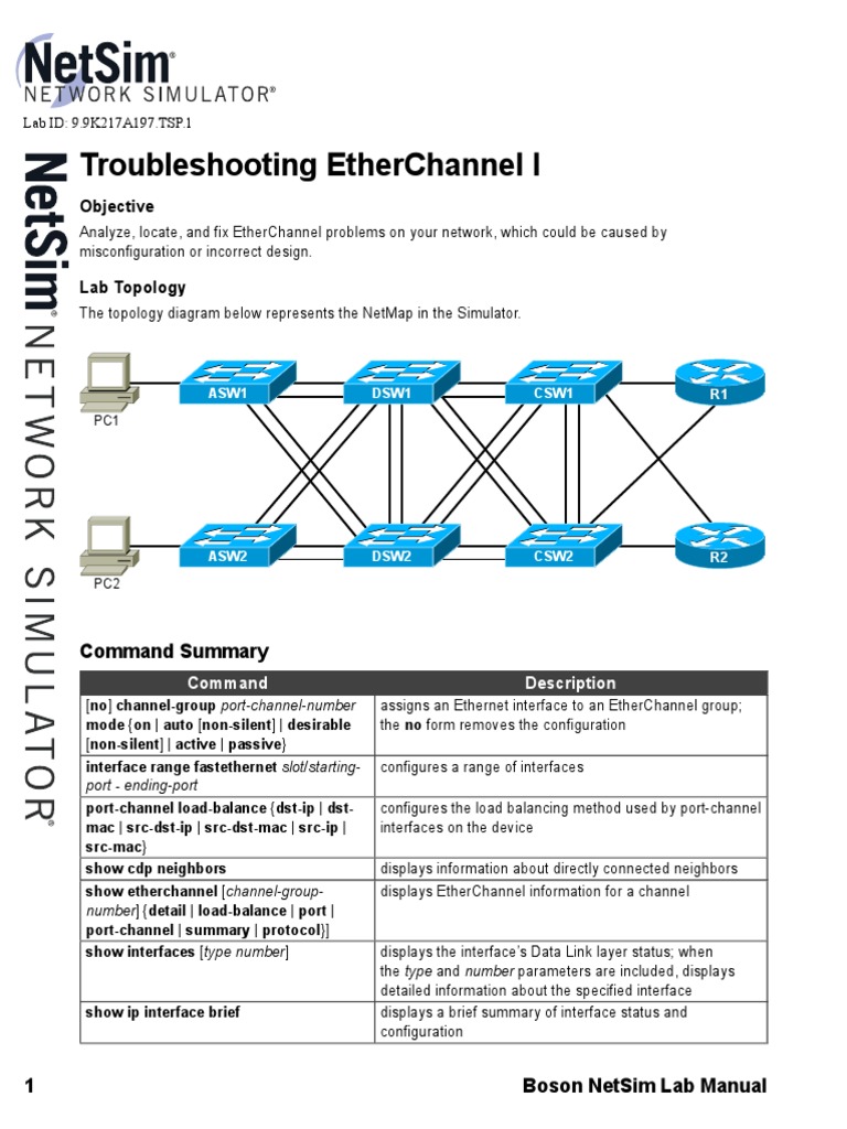 16-Troubleshooting EtherChannel I | PDF | Load Balancing (Computing) | Computer Network
