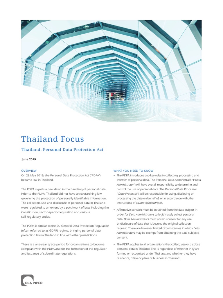 Thailand Focus: Thailand: Personal Data Protection Act | PDF | Computer ...