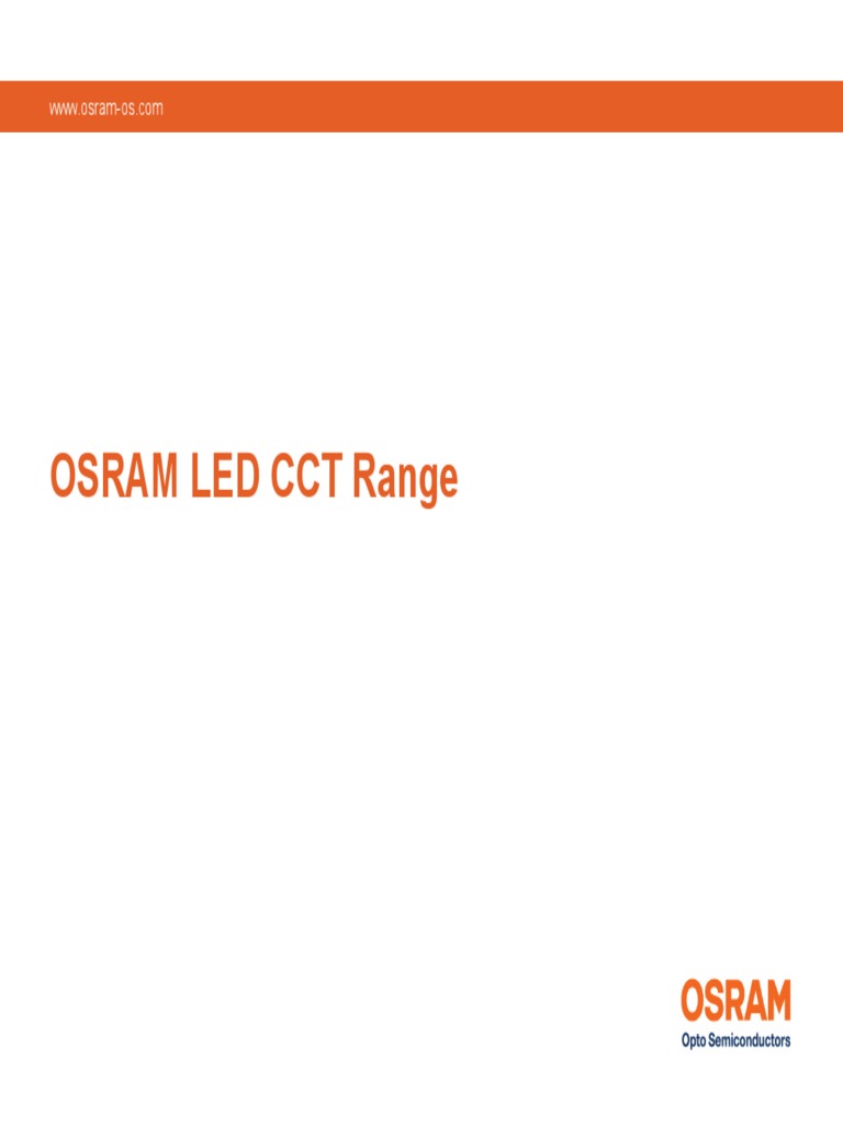 OSRAM Color Bin CCT Range | PDF