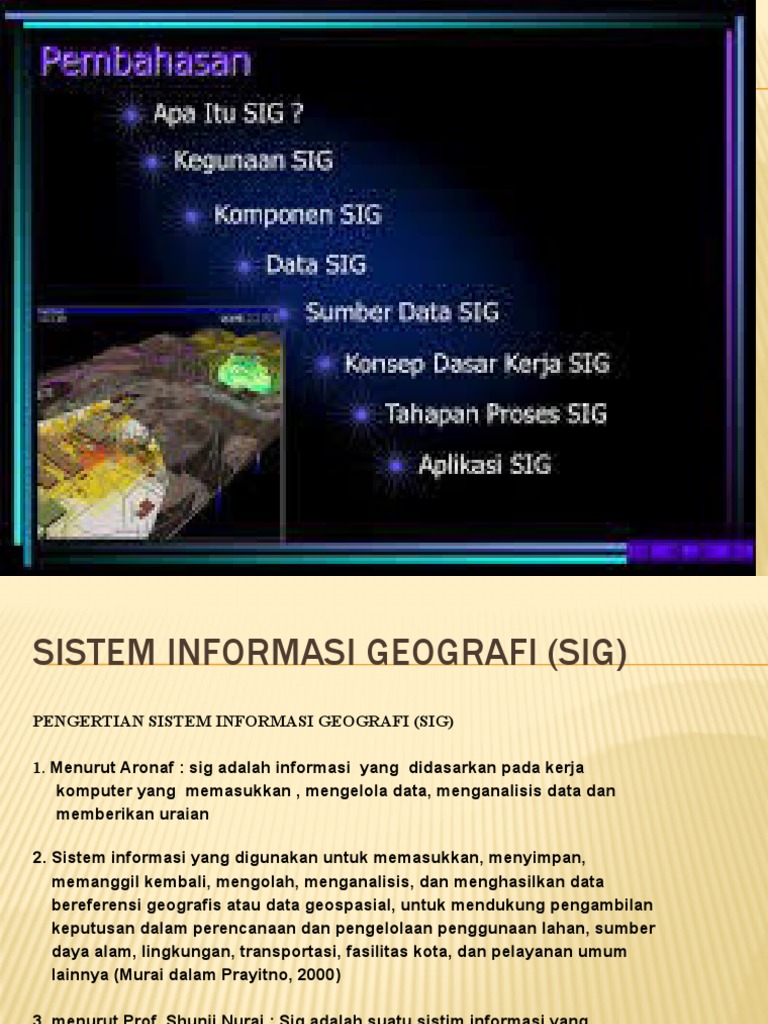 Pengertian dan Komponen SIG Geospasial | PDF