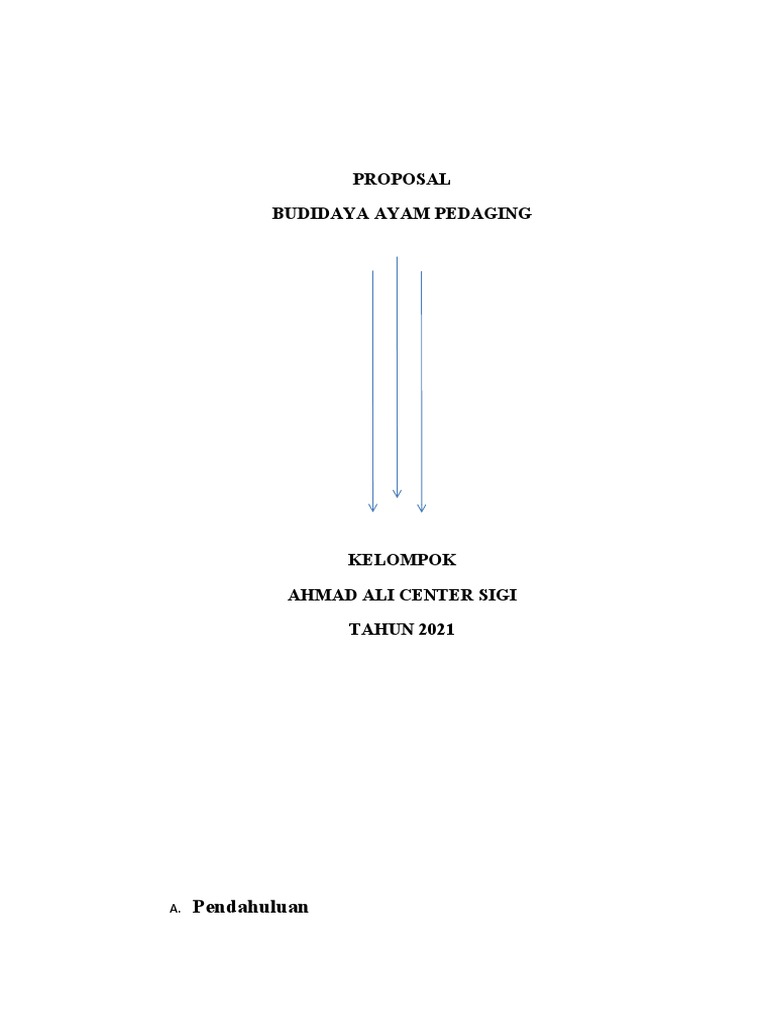 Proposal Ayam Pedaging | PDF