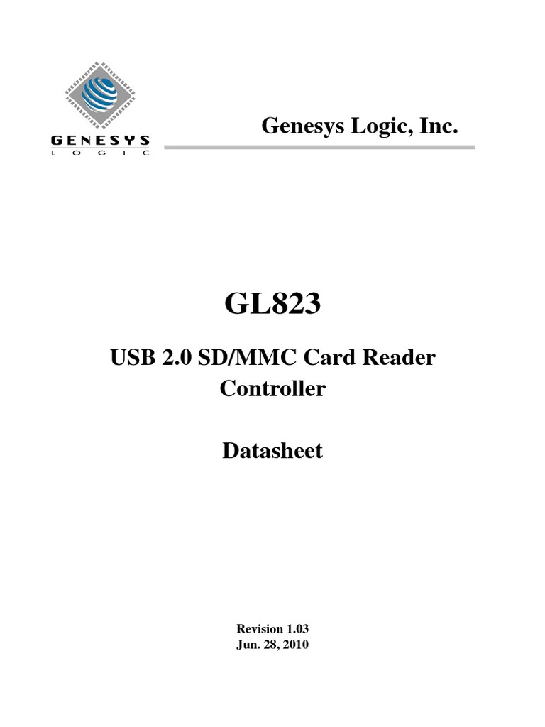 Genesys Logic GL823 - C48653 | PDF | Flash Memory | Usb