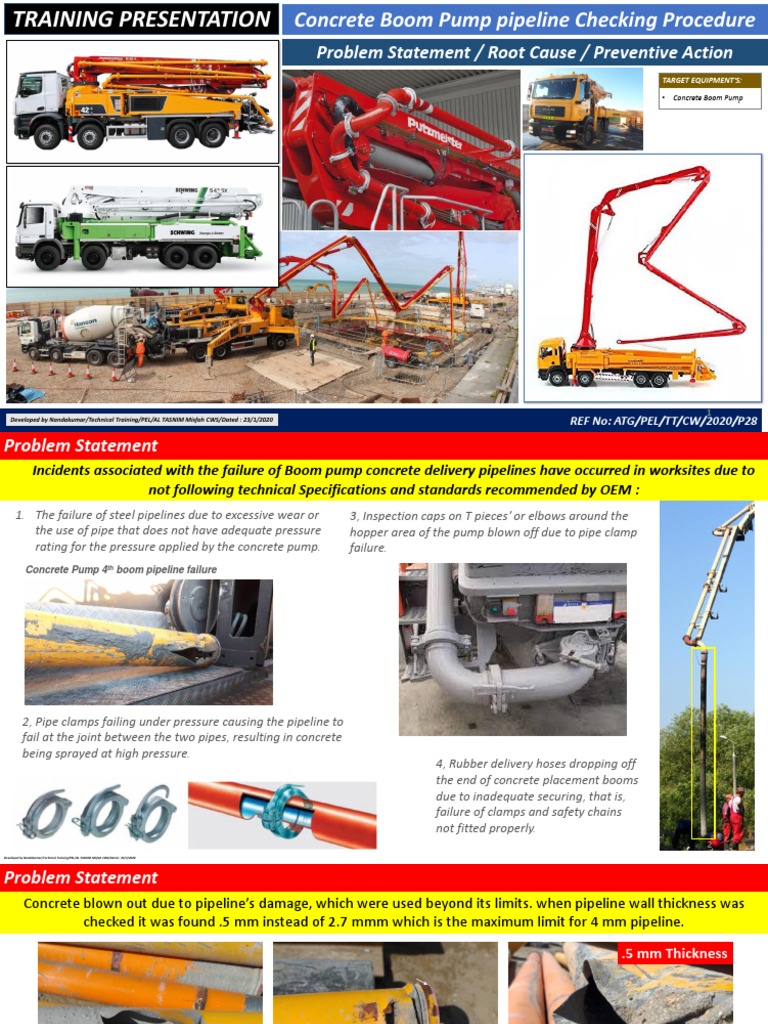 Concrete Pump Pipeline Inspection Guide | PDF | Pipe (Fluid Conveyance ...
