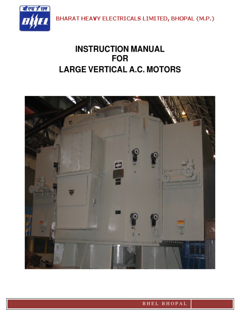 01 CWP Vertical AC Motors - Manual | PDF | Electric Motor | Bearing ...