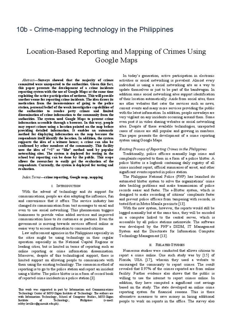 10b - Crime-Mapping Technology in The Philippines..2-Crime Mapping in ...