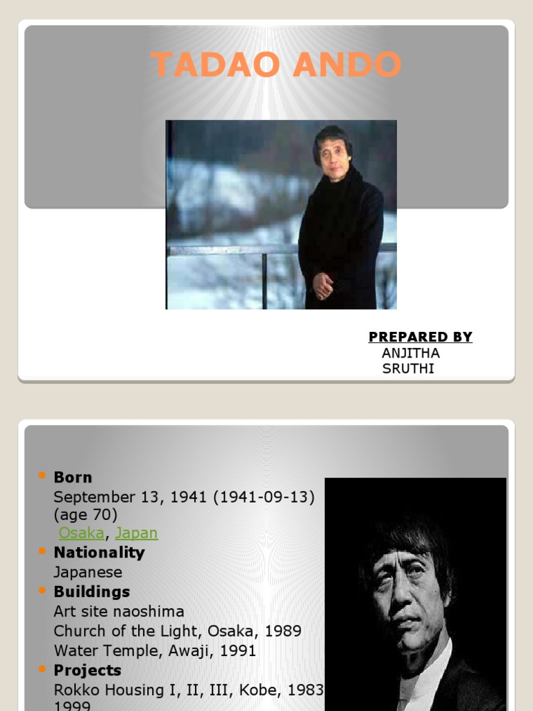 Tadao Ando: Prepared by Anjitha | PDF