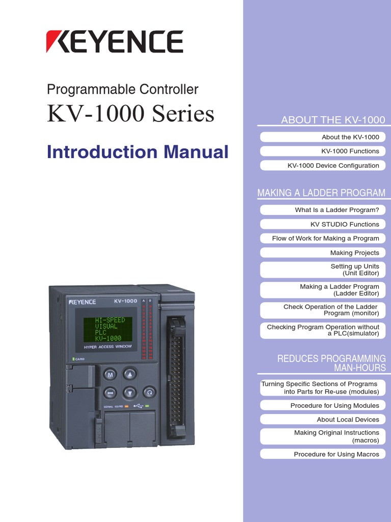 KV-1000 Series: Introduction Manual | PDF | Programmable Logic ...