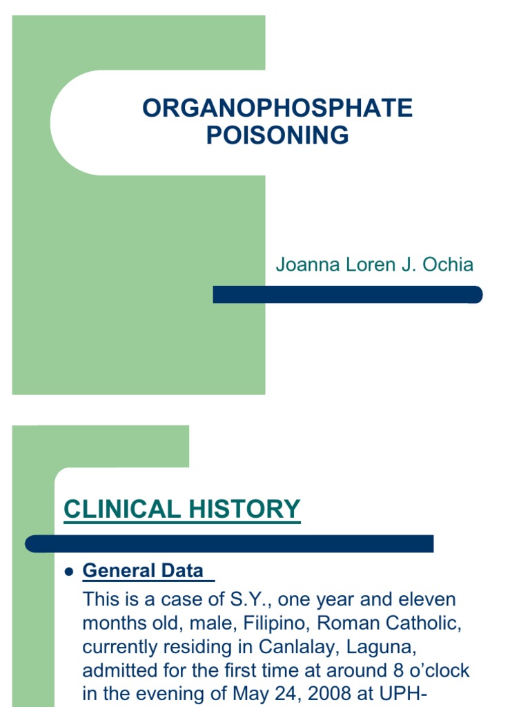 Organophosphate Poisoning | Medical Specialties | Clinical Medicine