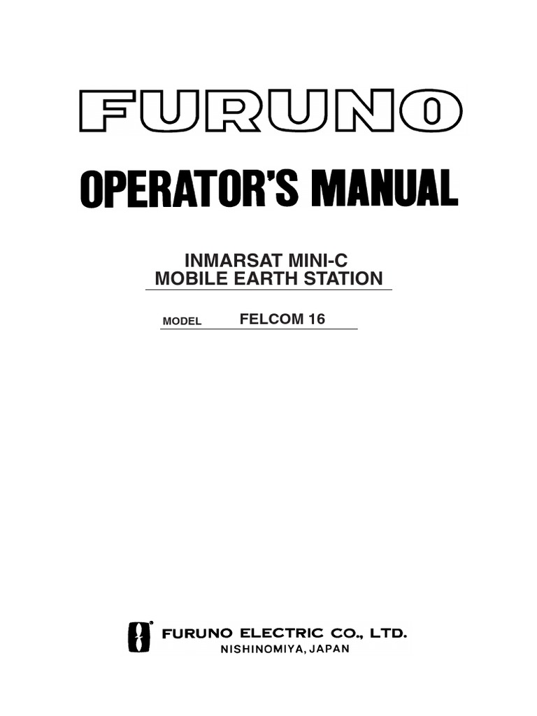 Inmarsat Mini-C Mobile Earth Station: Felcom 16 | PDF | Keyboard ...