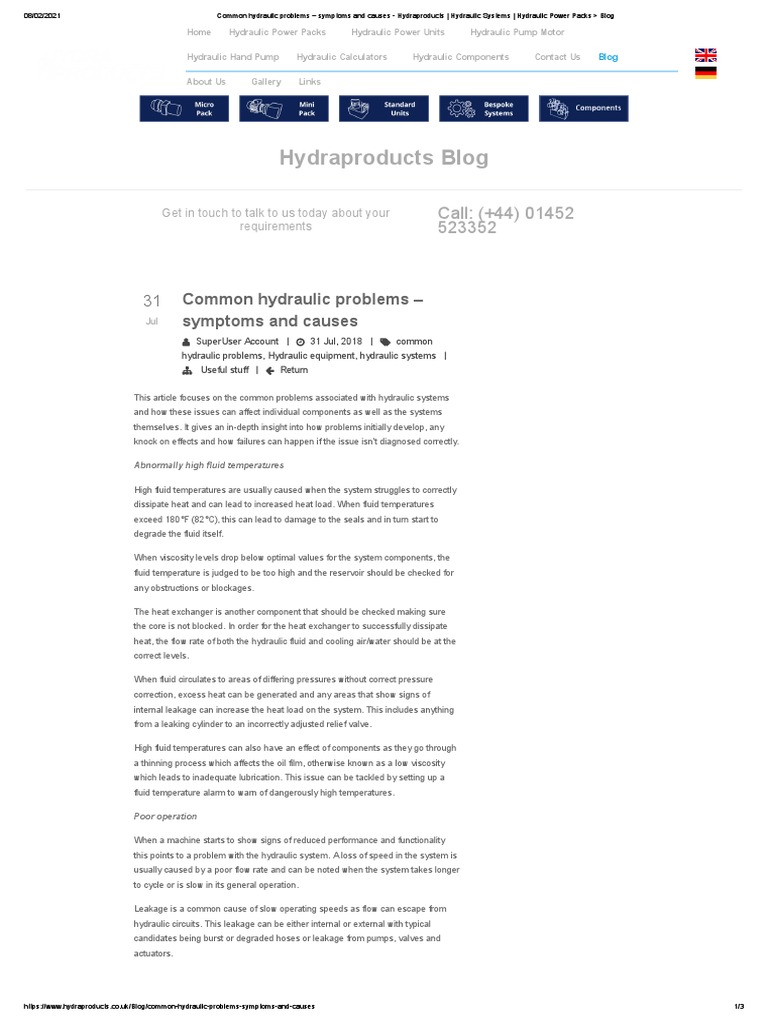 Hydraulic System Troubleshooting | PDF | Pump | Liquids