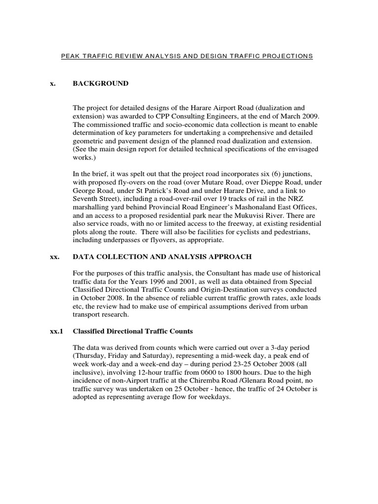 TRAFFIC ANALYSIS JULY 2009 - Updated | PDF | Traffic | Road