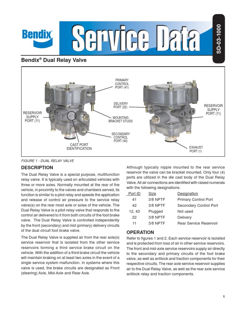 Dual Relay Valve | PDF | Valve | Brake