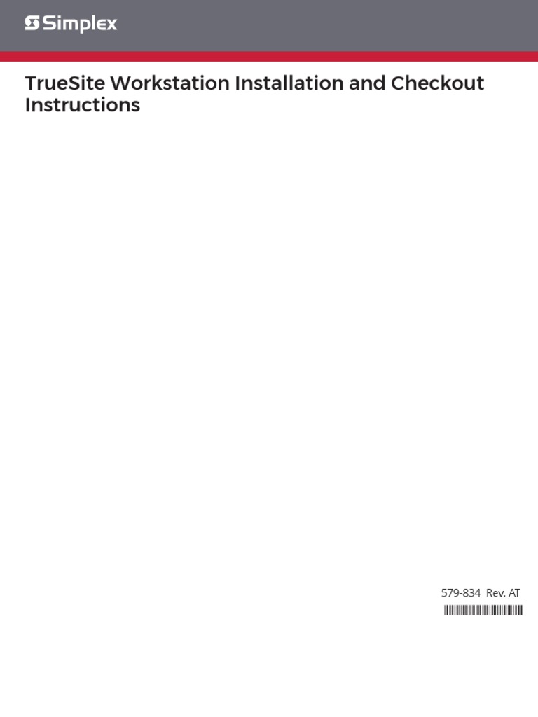 Truesite Workstation Installation and Checkout Instructions: 579-834 ...