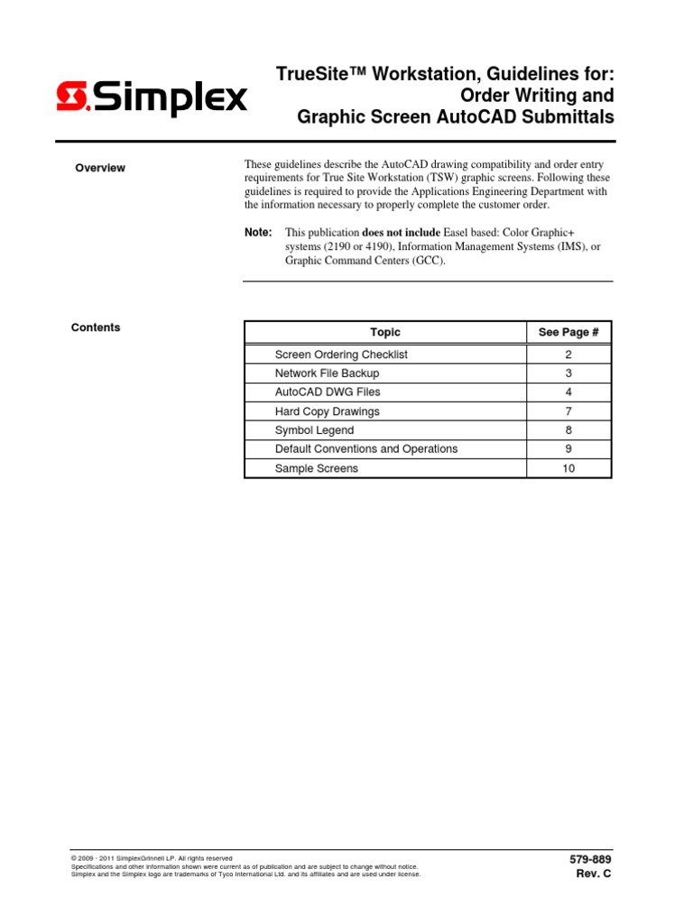 Truesite™ Workstation, Guidelines For: Order Writing and Graphic Screen ...