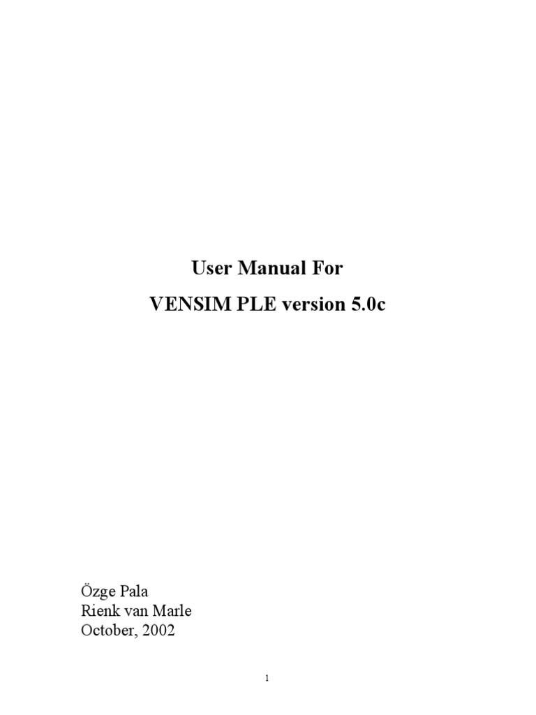 Vensim User Manual | PDF | Interest | Icon (Computing)