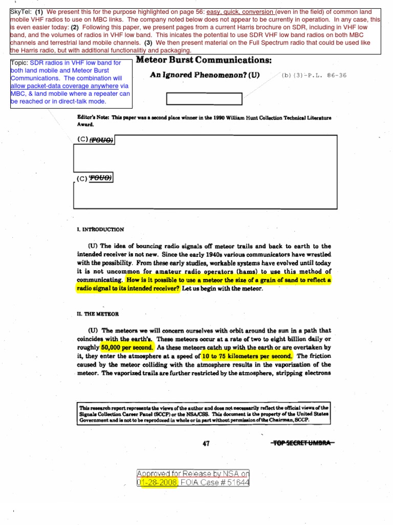 Meteor Burst Communications Overview | PDF | Radio Spectrum | Ultra ...