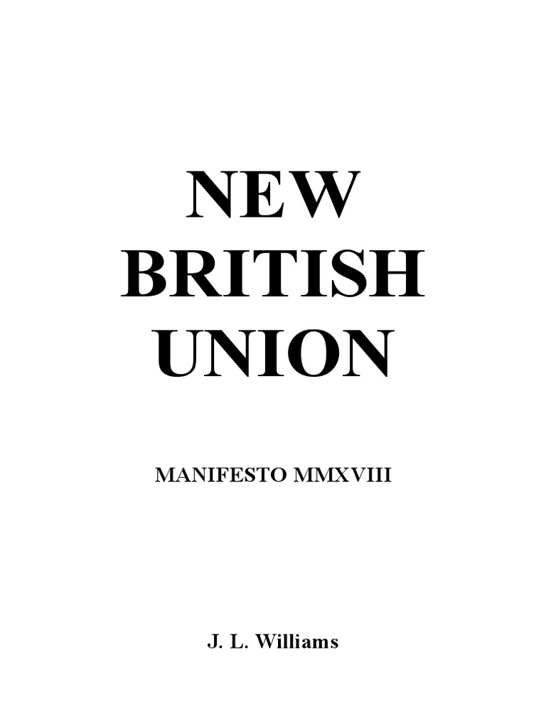 NEW BRITISH UNION Manifesto MMXVIII | PDF | Fascism | Inflation