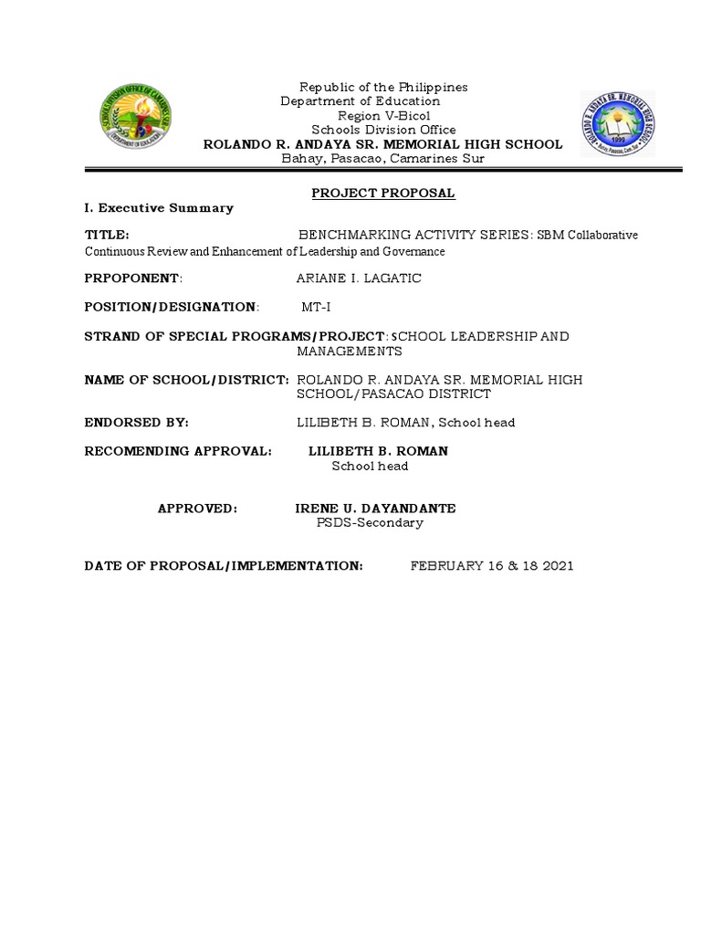 Benchmarking Proposal and Narrative Report | PDF | Benchmarking | Focus ...